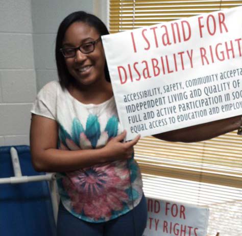 Specialized studies major interns with Developmental Disabilities Board